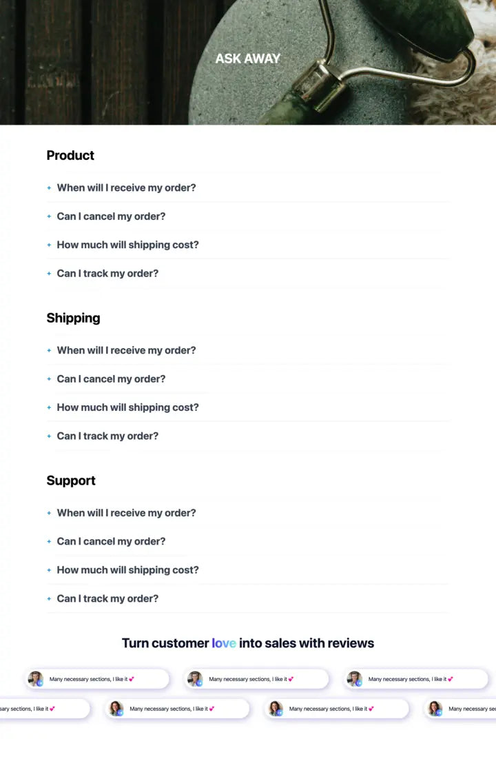 Template: FAQs - FAQs 01 – Puco Sections